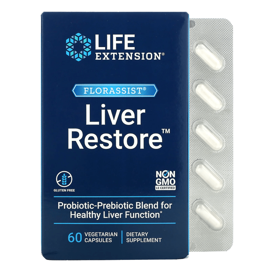 Life Extension FLORASSIST® Prebiotic and Probiotic Liver Restore™ - 60 ...